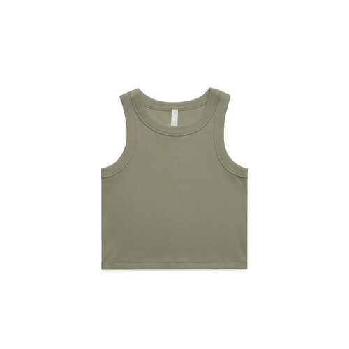 AS Colour Wo's Organic Rib Crop Tank | 4064G (XS) Eucalyptus ...
